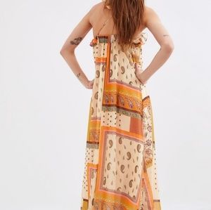Zara | Dresses | Zara Paisley Strappy Ruffle Maxi Print Dress | Poshmark